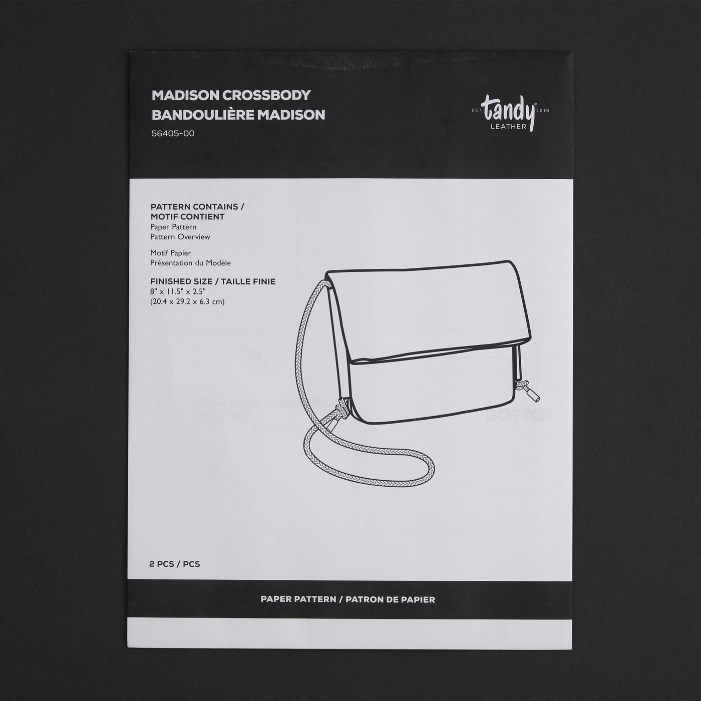 Madison Crossbody Paper Pattern — Tandy Leather Europe
