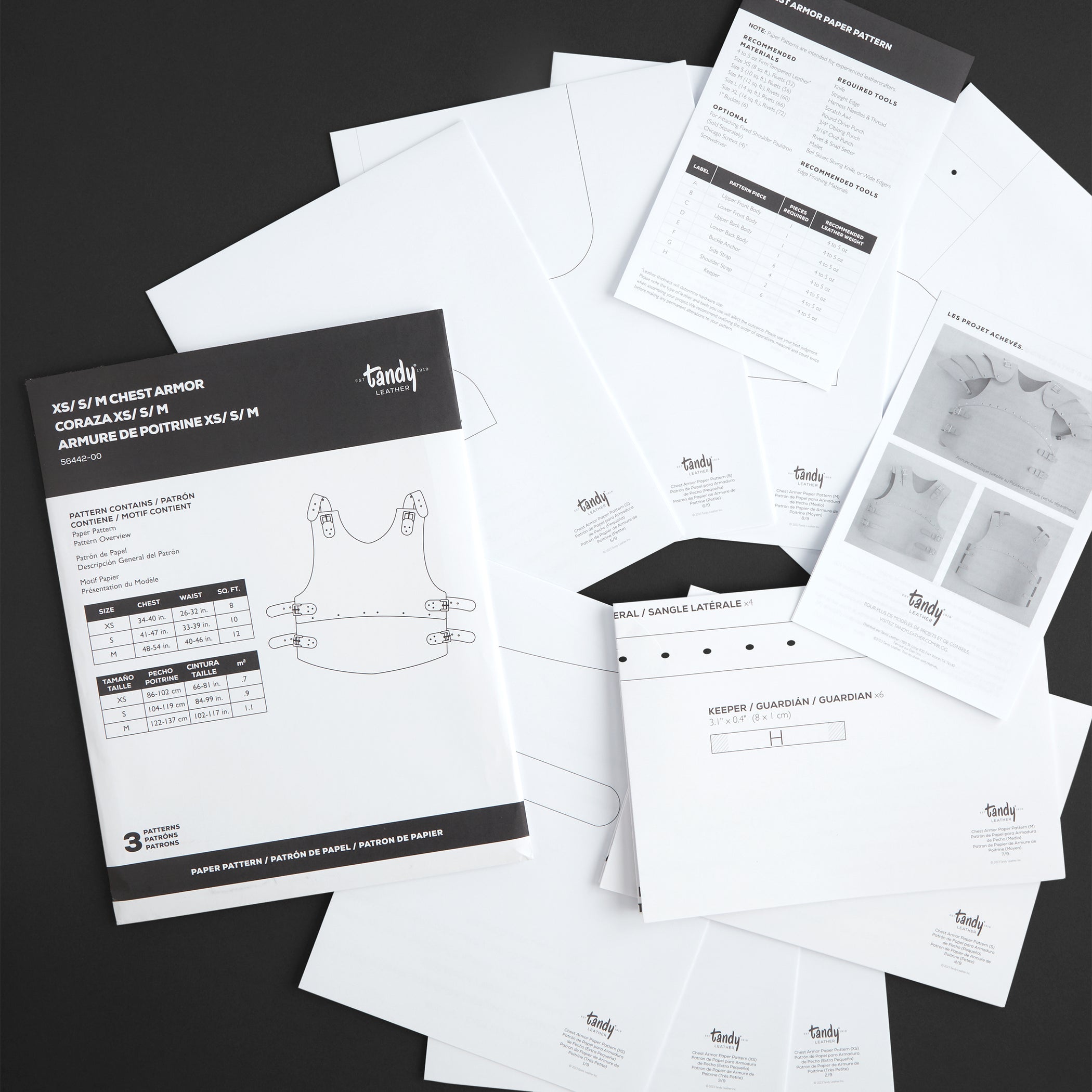 Chest Armor Paper Pattern — Tandy Leather Europe