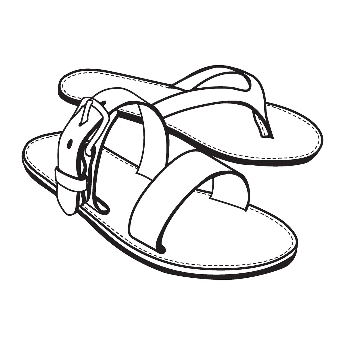 Sandal Paper Pattern — Tandy Leather Europe