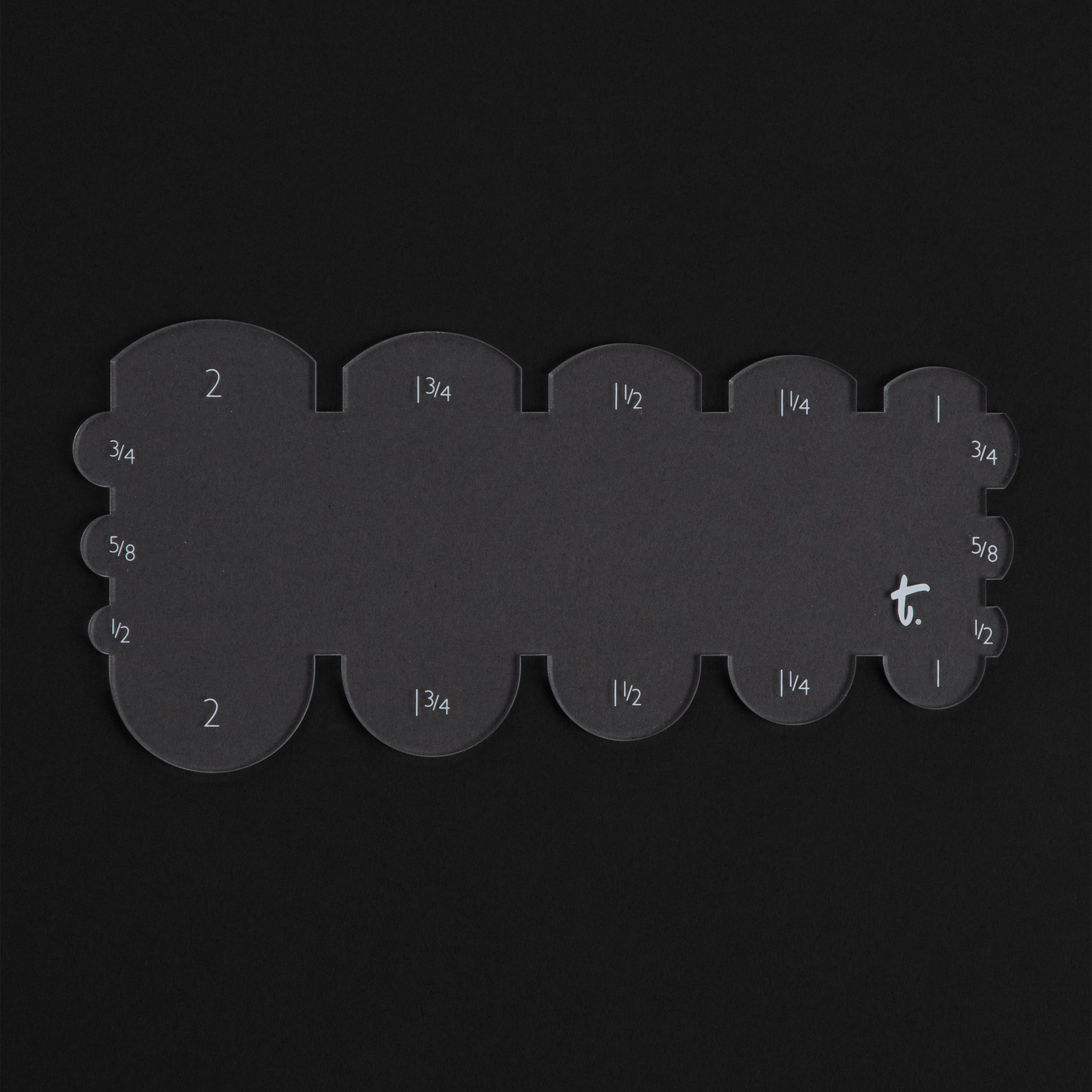 Rounded Belt End Acrylic Template — Tandy Leather Europe