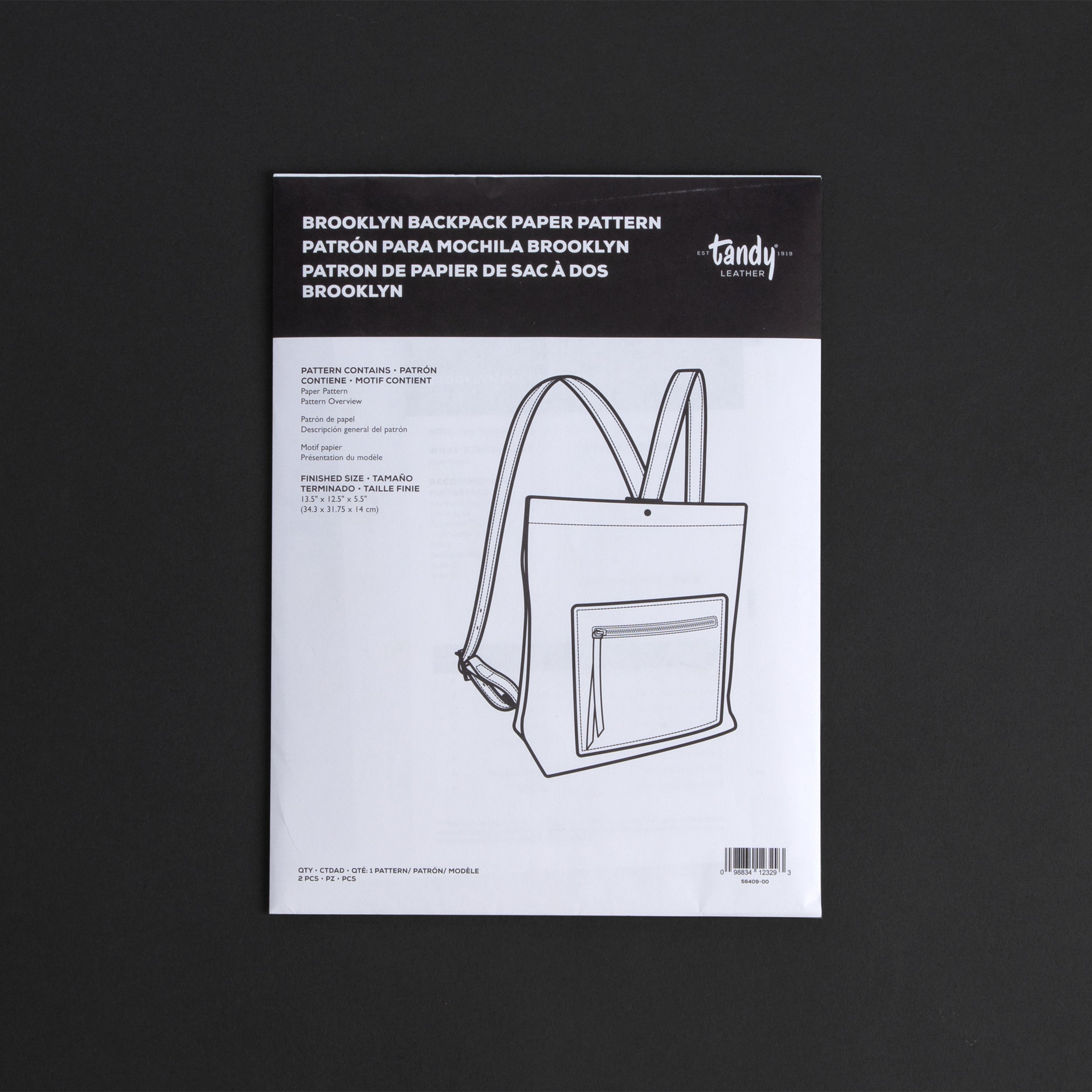 Brooklyn Backpack Paper Pattern — Tandy Leather Europe