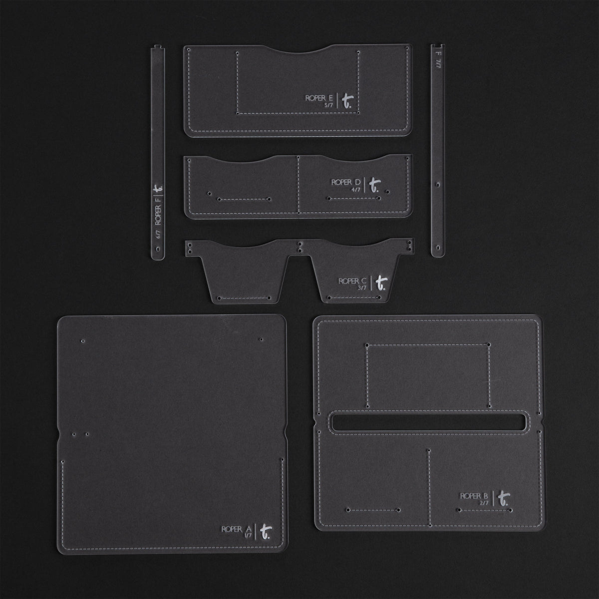 Roper Snap Wallet Acrylic Template — Tandy Leather Europe